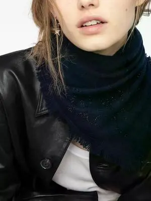 Zadig&Voltaire Strass Fringed Scarf