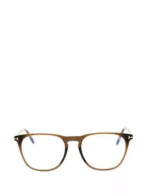 TOM FORD Rectangle Frame Eyeglasses - Brown