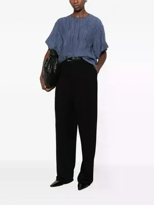 JOSEPH Crinkled Short-sleeve Blouse
