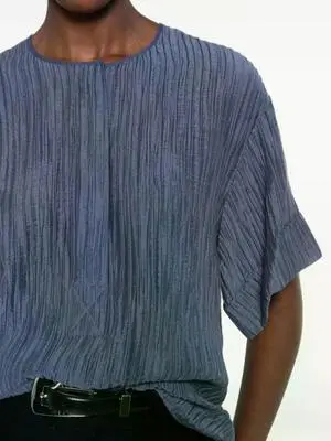JOSEPH Crinkled Short-sleeve Blouse