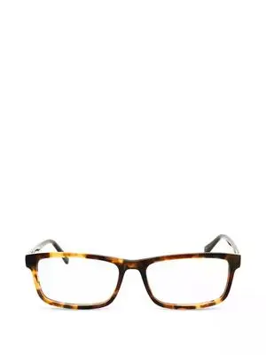 Guess Tortoiseshell-effect Rectangle Frame Eyeglasses - Brown