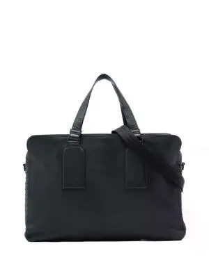 Bottega Veneta 2012-2026 Intrecciato Trimmed Nappa Business Bag - Black