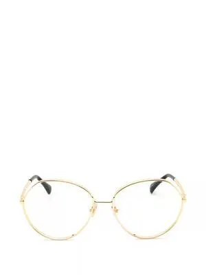 Max Mara Round Frame Glasses - Gold