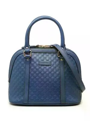 Gucci 2000-2015 Mini Microguccissima Dome Satchel - Blue