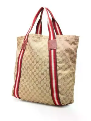 Gucci 2000-2015 Gg Canvas Web Tote Bag - Neutrals