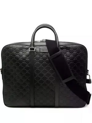 Gucci 2000-2015 Guccissima Business Bag - Black