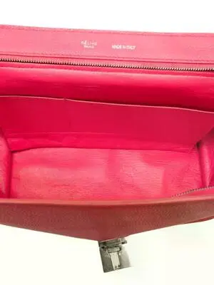 Celine 1999 Medium Calfskin And Suede Trapeze Satchel
