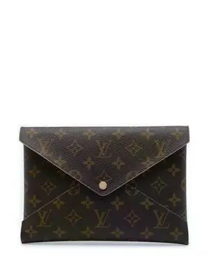 LOUIS VUITTON 2019 Monogram Pochette Kirigami Gm Clutch Bag - Brown