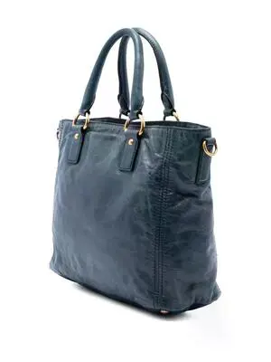 Prada 2010-2026 Vitello Shine Front Pocket Convertible Tote Satchel