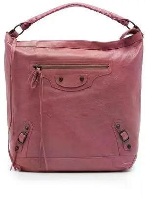 Balenciaga 2005 Lambskin Motocross Classic Day Hobo Bag - Pink