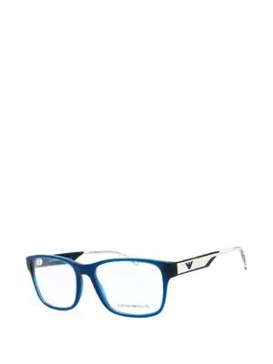 Emporio Armani Rectangle-frame Glasses - Blue