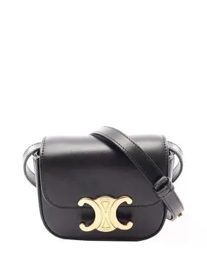 Celine 2015-2026 Mini Calfskin Claude Crossbody Bag - Black