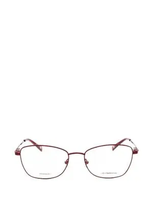 LIZ CLAIBORNE Geometric-frame Glasses - Red