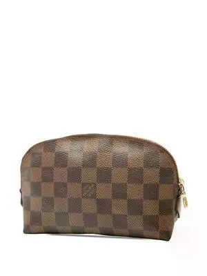 LOUIS VUITTON 2005 Damier Ebene Cosmetic Pouch Clutch Bag