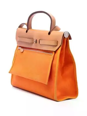 Hermès 2011 Toile Herbag Zip 31 Satchel - Orange