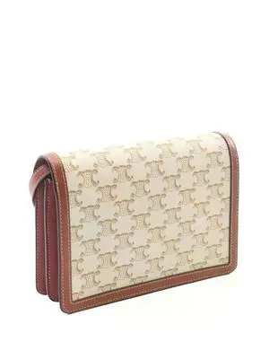 Celine 2015-2026 Triomphe Coated Canvas Triomphe Crossbody Bag