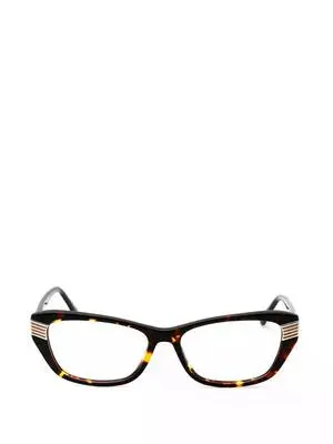 MARCIANO Tortoiseshell-effect Rectangle Eyeglasses - Brown
