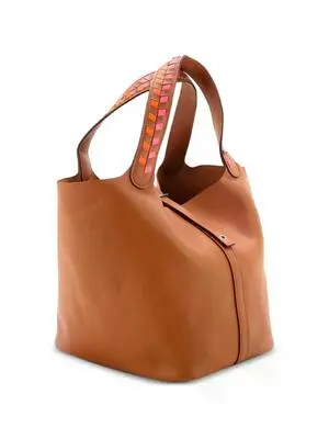 Hermès Picotin Lock Bag Tressage Epsom Mm Tote Bag - Brown