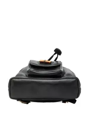 Gucci 20th Century Calfskin Bamboo Drawstring Backpack