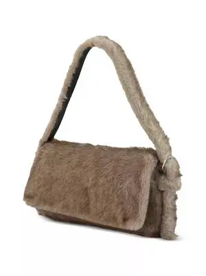 Alexander Wang Faux Fur Shoulder Bag - Neutrals