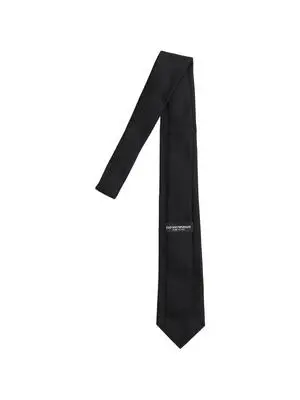 Emporio Armani Pointed-tip Neck Tie - Black