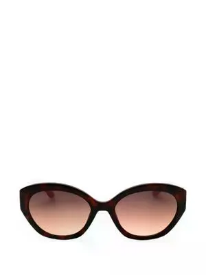 Guess Tortoiseshell-effect Oval-frame Sunglasses - Brown