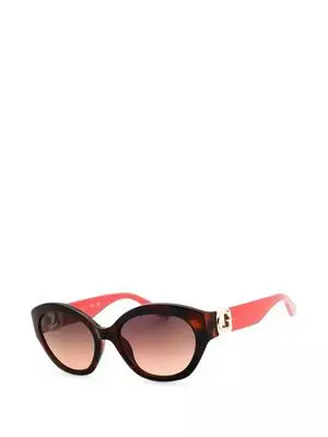 Guess Tortoiseshell-effect Oval-frame Sunglasses