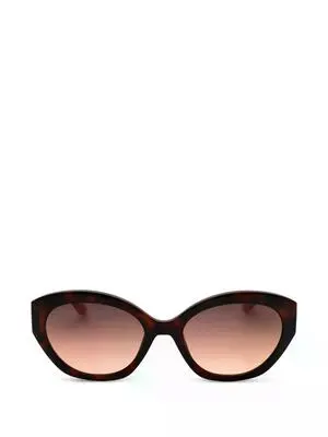 Guess Tortoiseshell-effect Oval-frame Sunglasses - Brown