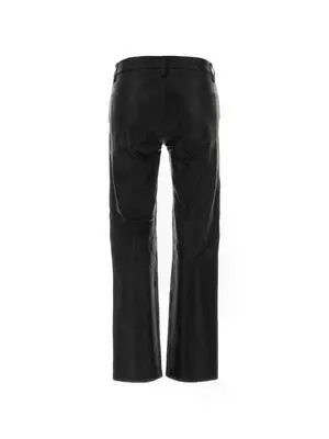 FRAME The Cigarette Leather Low-rise Trousers