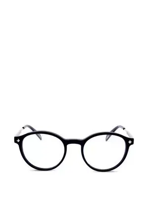 POLICE Police Engraved Round-Frame Eyeglasses Black