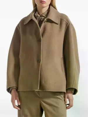 Seventy Button-fastening Spread-collar Coat
