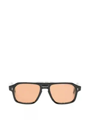 CUTLER & GROSS Tortoiseshell-effect Rectangle-frame Sunglasses - Brown