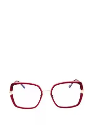 TOM FORD Square-frame Glasses - Red