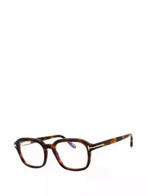 TOM FORD Tortoiseshell-effect Oval-frame Glasses