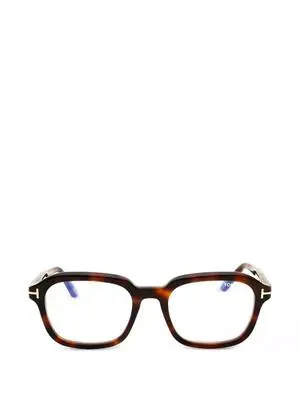 TOM FORD Tortoiseshell-effect Oval-frame Eyeglasses - Brown