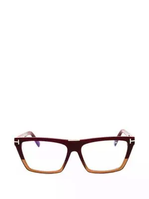 TOM FORD Rectangle-frame Glasses - Brown