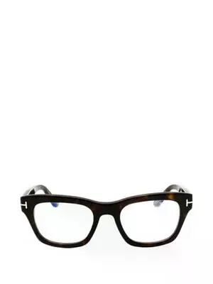 TOM FORD Tortoiseshell-effect Rectangle-frame Glasses - Brown