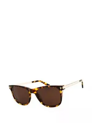 TOM FORD Tortoiseshell-effect Rectangle-frame Sunglasses