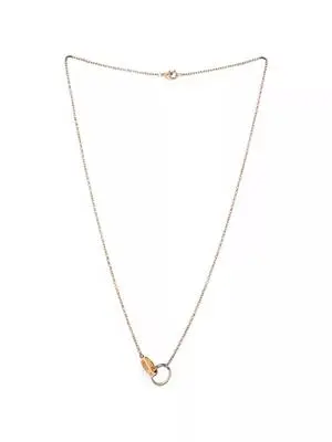 Cartier Love Interlocking 18k Rose Gold Necklace - Pink