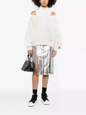 Mihara Yasuhiro Cold-shoulder Layered-effect Sweater