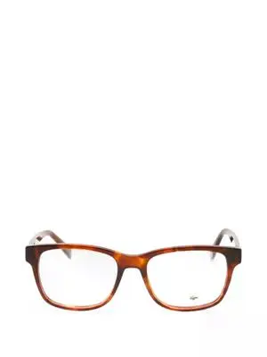 Lacoste Tortoiseshell-effect Rectangle-frame Glasses - Brown