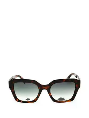 LEVI'S Tortoiseshell-effect Rectangle-frame Sunglasses - Brown