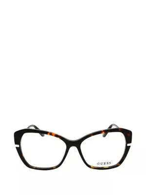 Guess Tortoiseshell-effect Cat-eye Glasses - Brown