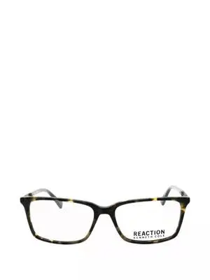 KENNETH COLE Tortoiseshell-effect Rectangle-frame Glasses - Grey