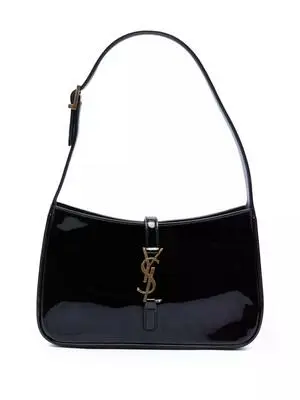 Saint Laurent 2021 Mini Patent Le 5 A 7 Shoulder Bag - Black