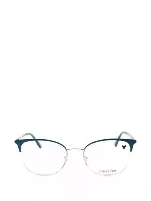 Calvin Klein Geometric-frame Glasses - Blue