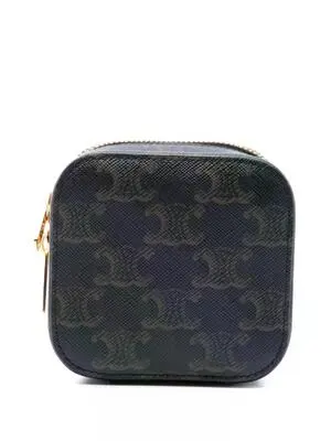 Celine 2022 Mini Triomphe Coated Canvas Vanity Case Satchel
