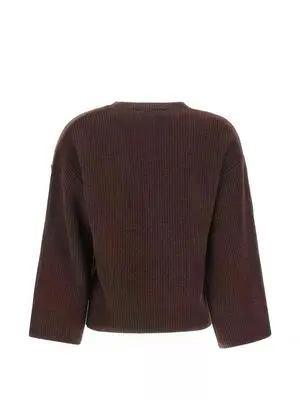 KAOS Ribbed-knit Button-sleeve Sweater