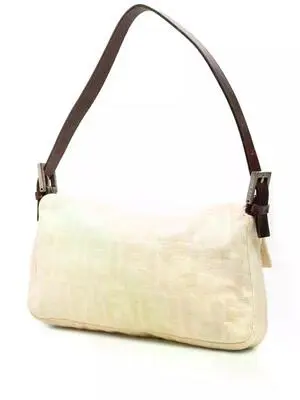 Fendi 1997-2010 Zucca Canvas Baguette Shoulder Bag