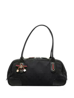 Gucci 2000-2015 Gg Canvas Web Princy Shoulder Bag - Black